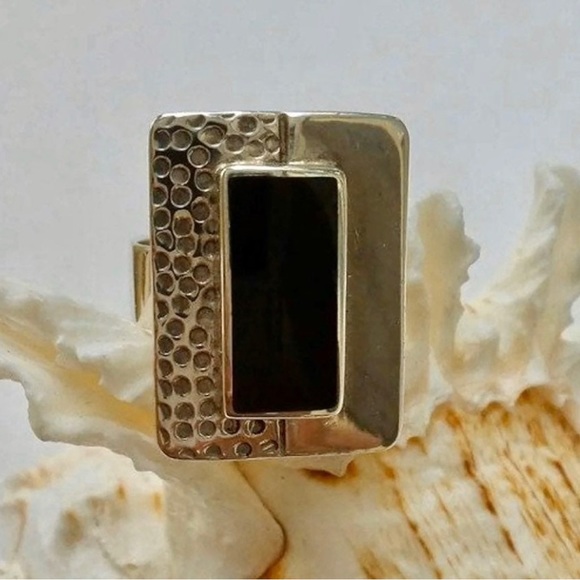 Hand Crafted | Jewelry | Handcrafted Peruvian Silver Ring With Black ...